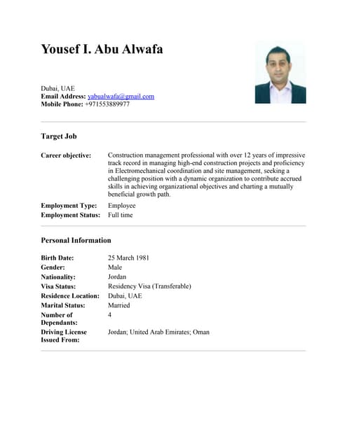 Engr.Fadwa - CV | PDF