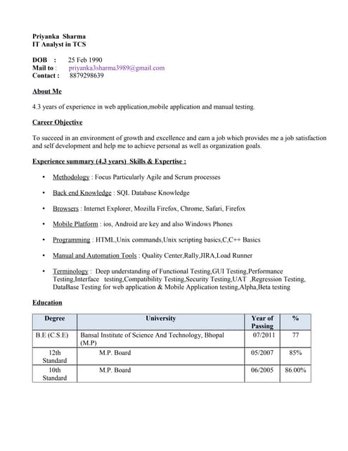 Archana Verma_Resume | DOC | Computer Software and Applications | Computing
