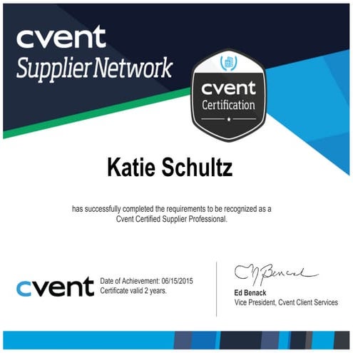 Cvent Certification | PDF