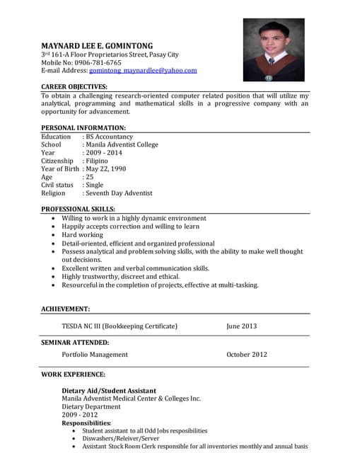 resume-updated 052016 | PDF