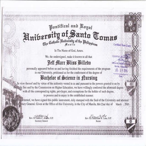 UST Diploma | PDF