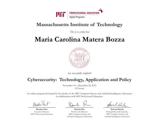 MIT Cybersecurity- Technology, Application and Policy | PDF
