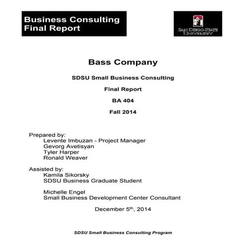 Bass Company - Final Final | PDF