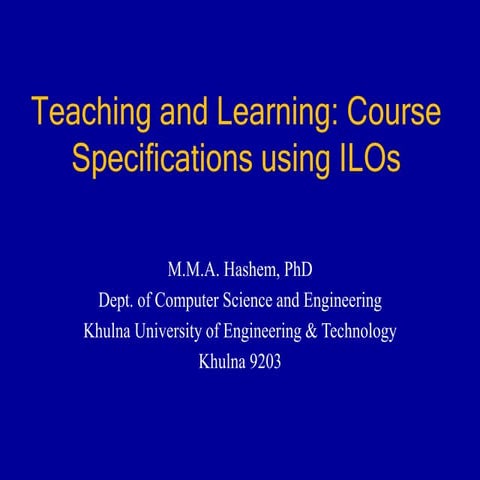 Course specification | PPTX