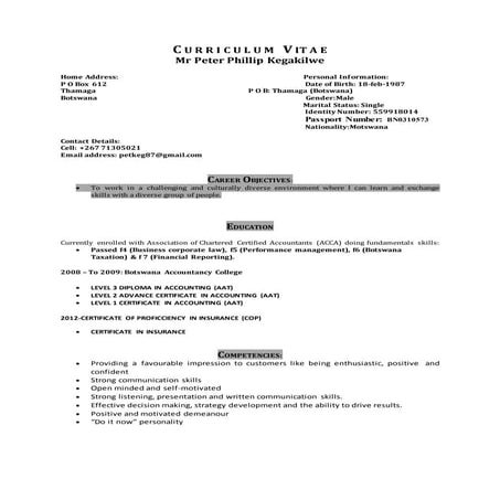 Curriculum vitae peter | DOCX