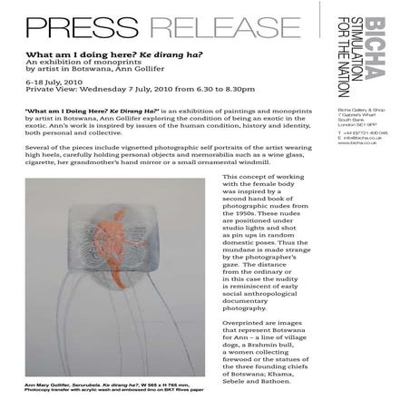 BICHA Ann Mary Gollifer_Press Release_FINAL | PDF