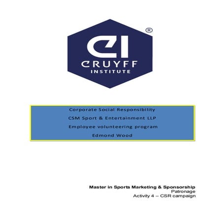 Sports club and corporate social responsibility | PDF