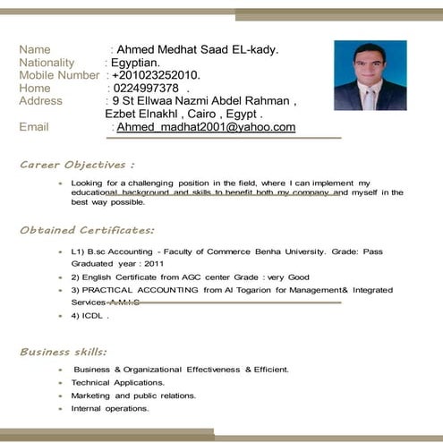 ahmed cv 2 | PDF