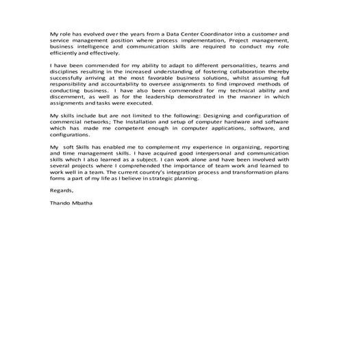 Thando - Cover Letter | DOCX