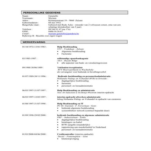 Curriculum Vitae update uitgebreid 2015 LinkedIn | ODT