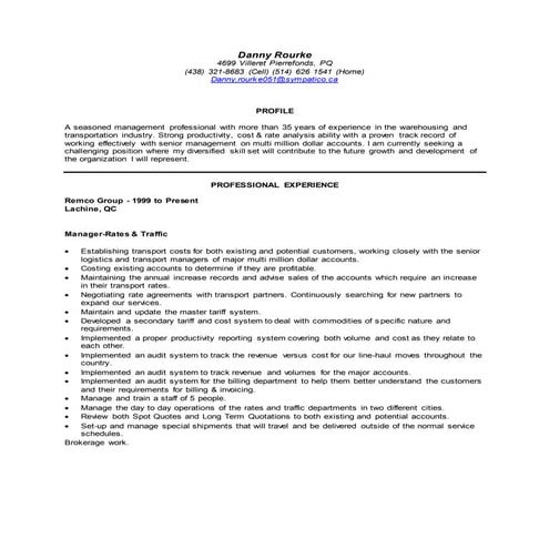 Danny Rourke - 2016 | PDF