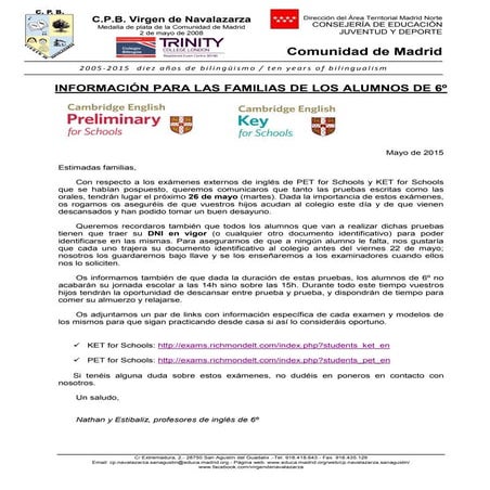 Carta informativa | DOCX