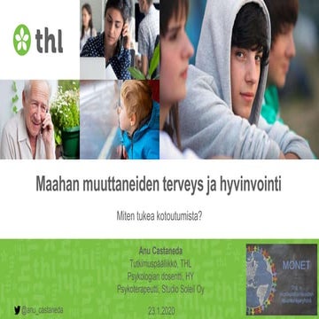 Maahan muuttaneiden terveys ja hyvinvointi | PPTX
