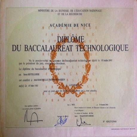 Diploma Bac Techno - Sebastien Tréché | PDF