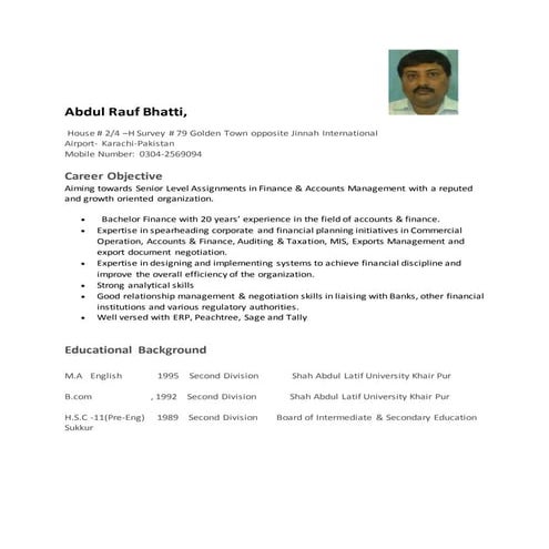 Abdul Rauf CV | DOCX