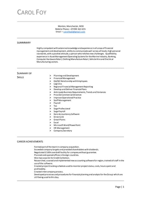 CV - VJClingham | PDF