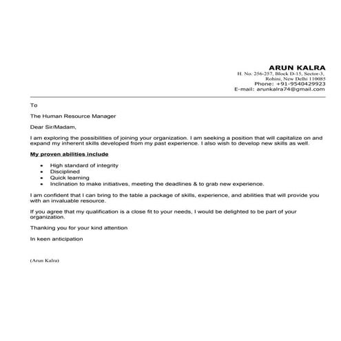 ARUN KALRA Resume | DOC