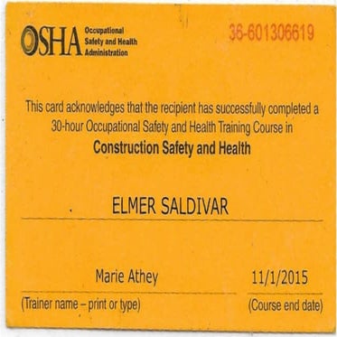 OSHA 30 Hr Training Construction | PDF