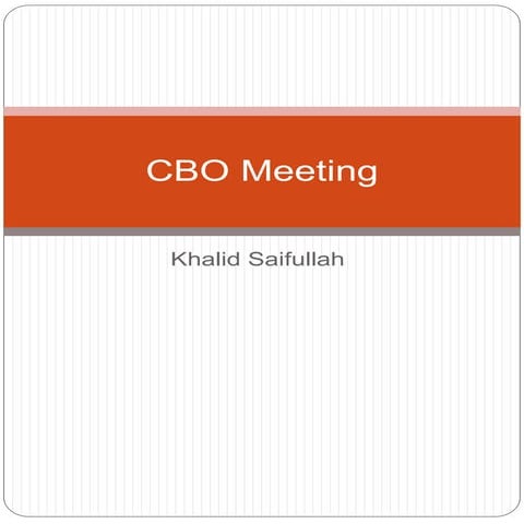 CBO meeting | PPTX