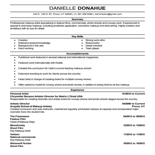 Danielle Donahue Resume | PDF