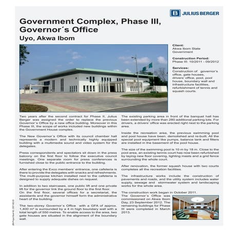 PIS Uyo - Ring Road Phases I | PDF