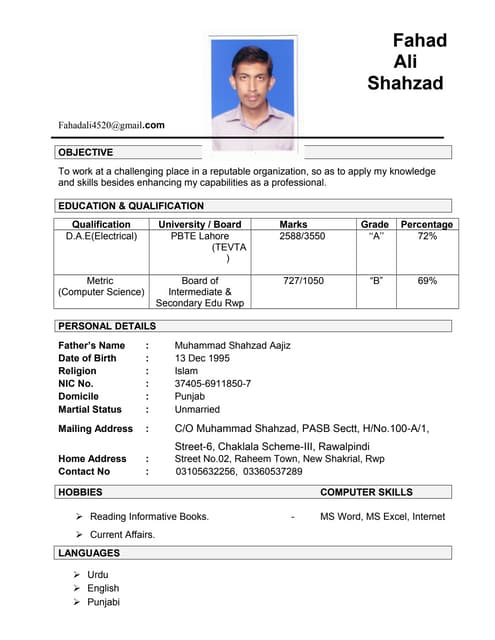 faisal cv 2016 | PDF