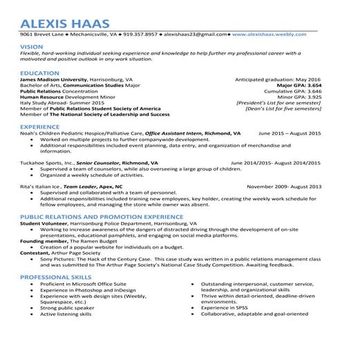 Final Resume | PDF | Business | Business and Finance
