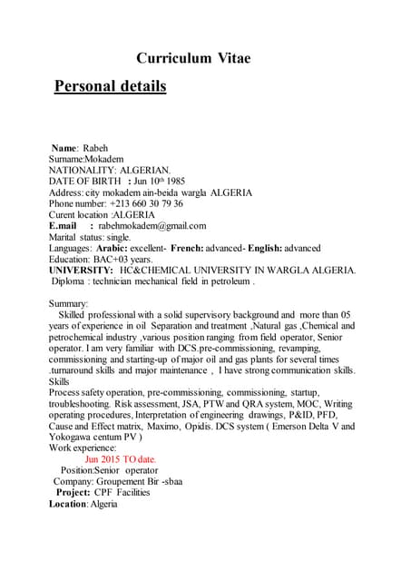 My cv | PDF | Civil Engineering Industry | Industries