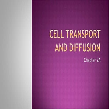 AS Biology - Cell transport and diffusion | PPTX