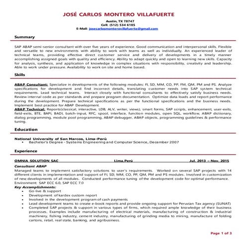 Resume_Jose_Montero v2.0 | PDF