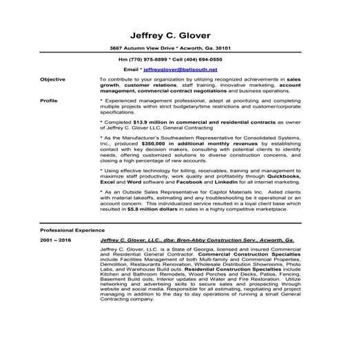 JCGFull Resume' | PDF