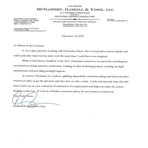 MGY Recommendation | PDF