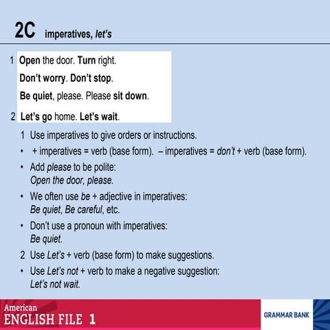 2C - Imperatives | PPT