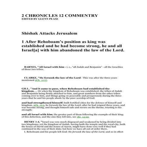 2 chronicles 12 commentry | PDF