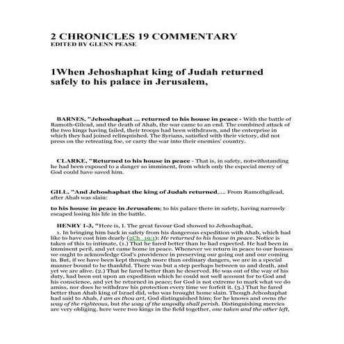 2 chronicles 19 commentary | PDF