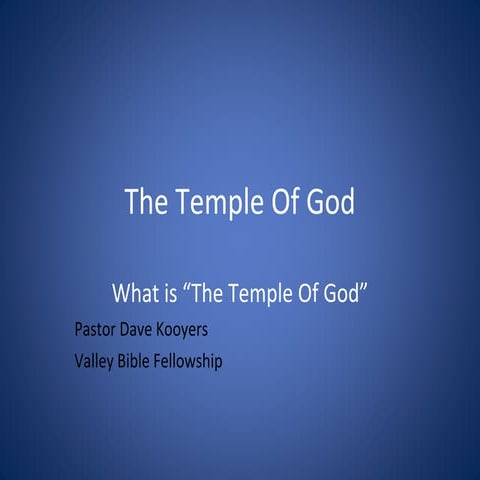The Temple of God | PPTX