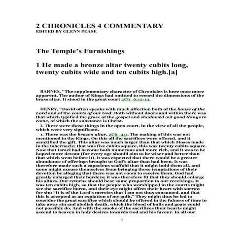 2 Chronicles 4 Commentary Pdf