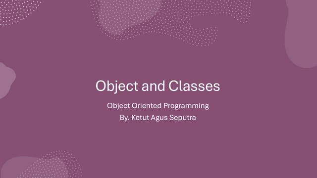 Classes And Object Concept Object Oriented Programming In Java Ppt 6200