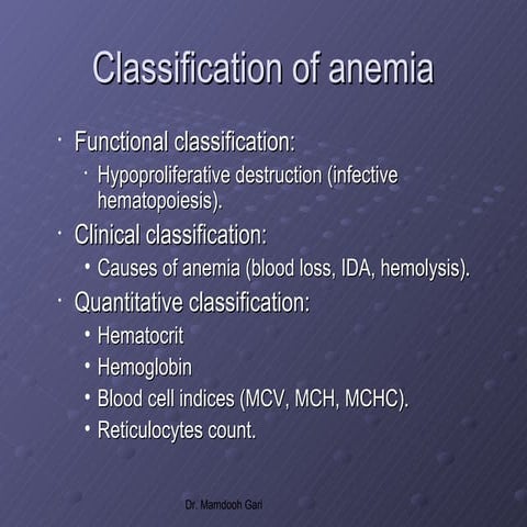 2 classification of anemia | PPT | Blood Disorders | Diseases and ...
