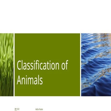 CLASSIFICATION OF ANIMAL FORM 2 CHAPTER 1 | PPTX