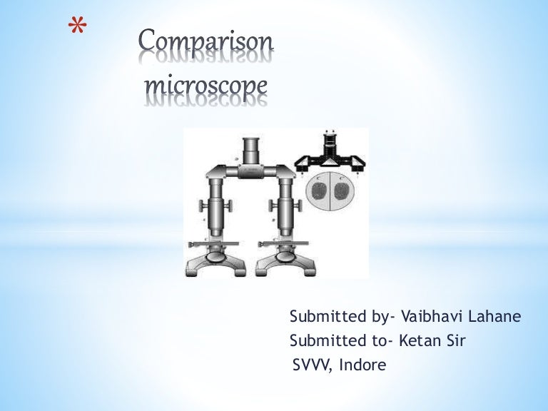Comparison microscope