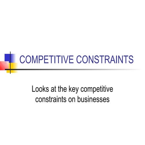 2 Competitive constraints & Drivers, Power and Values | PPT