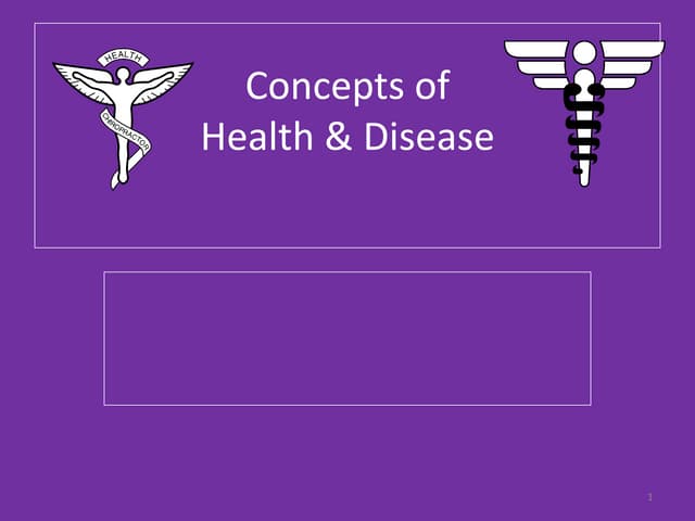Concept of Health & Disease | PDF
