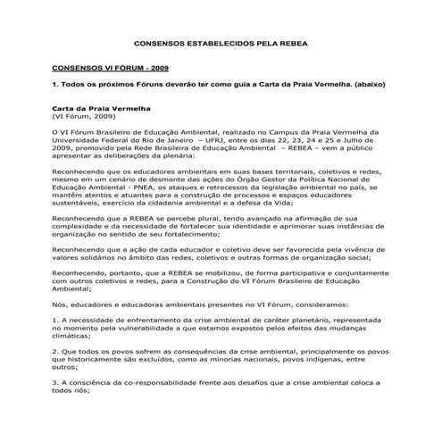 Carta da Praia Vermelha | PDF