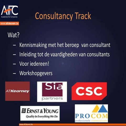 Consultancy Track | PPTX
