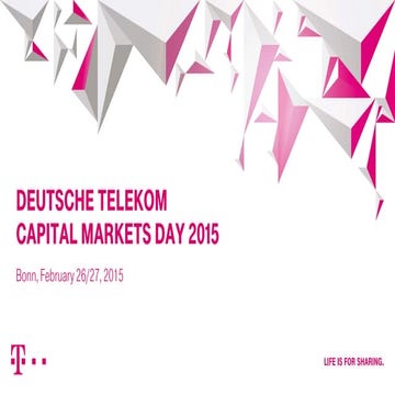 Deutsche Telekom CMD 2015 - Cost and Portfolio Transformation | PDF