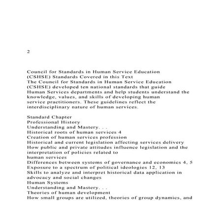 2Council for Standards in Human Service Education.docx