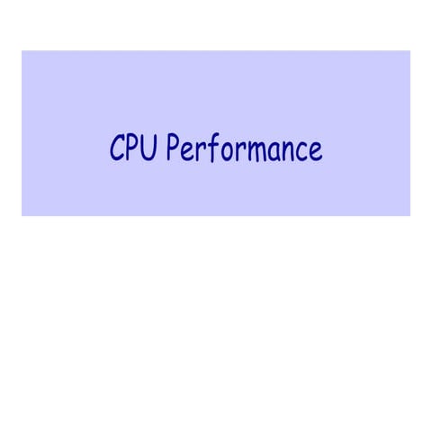 2 CPU Performance (1) by computer organization | PPT