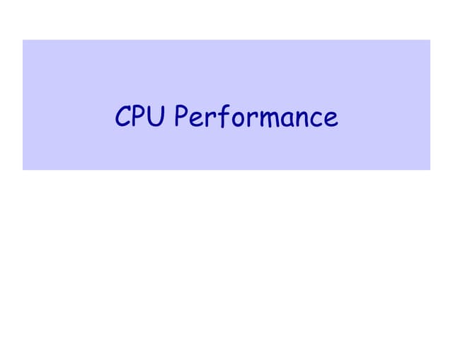 Computer performance | PDF