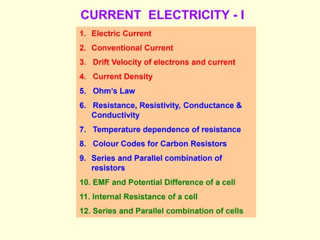 Current Electricity Class 12 Part-1 | PPT